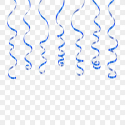 Gold curly ribbon serpentine confetti golden Vector Image