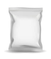 Black and white realistic polyethylene bag Vector Image
