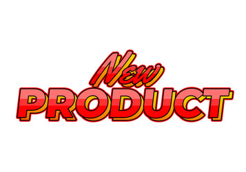 New product text effect in bright blue color Vector Image