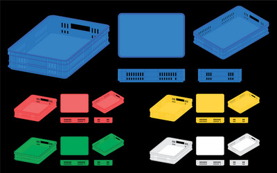 Plastic Crate Vector Images (over 690)