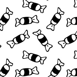 Caramel pattern on a white background hand-drawn Vector Image