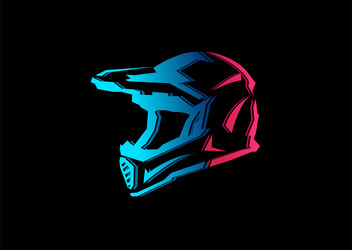 Cross motorcycle helmet Royalty Free Vector Image