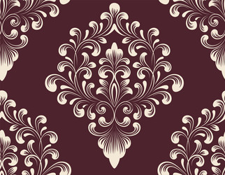 Victorian leaves seamless pattern Royalty Free Vector Image