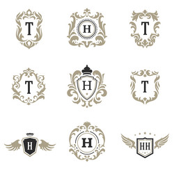 Monogram luxury elements Royalty Free Vector Image