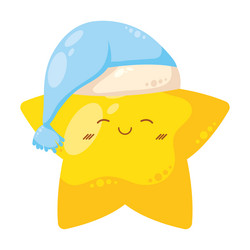 Star sleeping in poster Royalty Free Vector Image