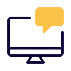 Using a desktop for communication Royalty Free Vector Image