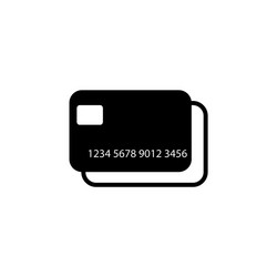 Credit card icon black Royalty Free Vector Image