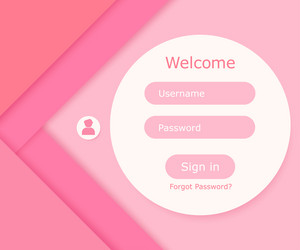 Log in and sign up ui ux Royalty Free Vector Image
