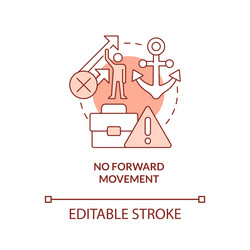No forward movement concept icon Royalty Free Vector Image