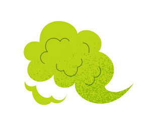 Stinky green cloud concept Royalty Free Vector Image