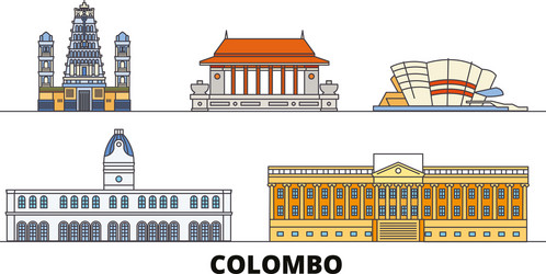 Sri lanka colombo town hall of colombo travel Vector Image