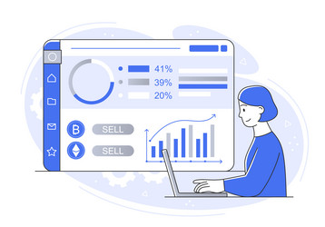 Business reporting dashboard with chart and graphs