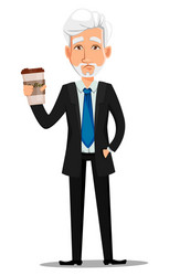 Successful business man manager character design Vector Image