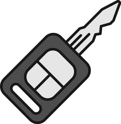 Happy car key cartoon with running pose Royalty Free Vector