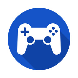 Round game controller button or gamepad icon Vector Image