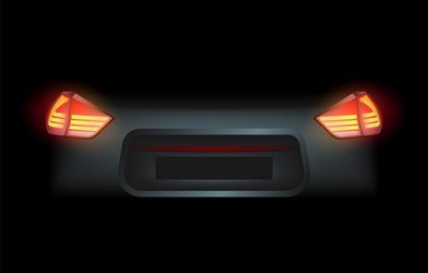 Realistic automotive auto car led glowing Vector Image