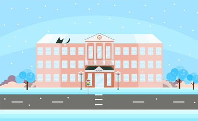 School Building Winter Vector Images (over 180)