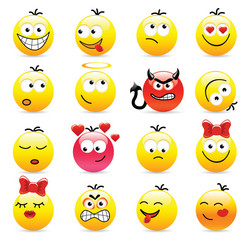 Smile set balls Royalty Free Vector Image - VectorStock