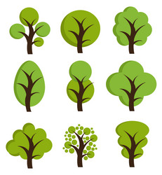 Green trees Royalty Free Vector Image - VectorStock
