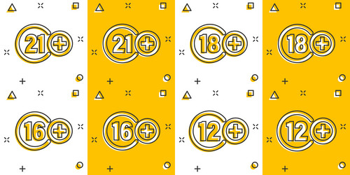 Number 18 Cartoon Vector Images (over 100)