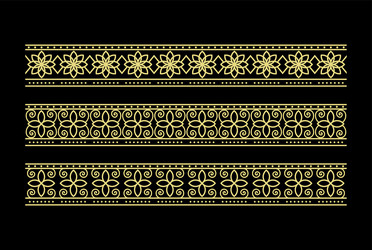 Art deco dividers and decorative golden headers Vector Image