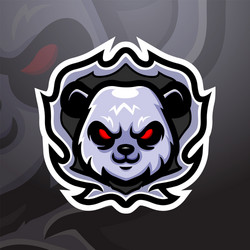Bear mascot esport logo design Royalty Free Vector Image