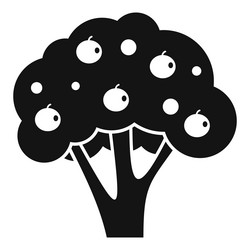 Lemon tree icon simple garden plant Royalty Free Vector