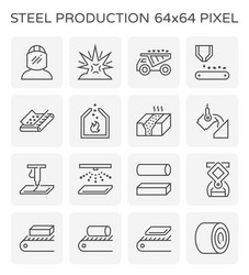 Steel roll icon Royalty Free Vector Image - VectorStock