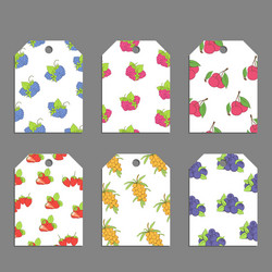 Berry labels Royalty Free Vector Image - VectorStock