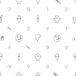 Cold icons pattern seamless white background Vector Image