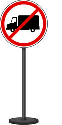 Red traffic sign on white background Royalty Free Vector