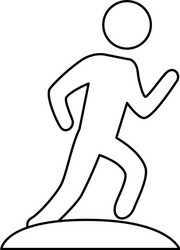 Human figure silhouette running Royalty Free Vector Image