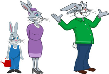 Family Rabbit Cartoon Vector Images (over 2,500)