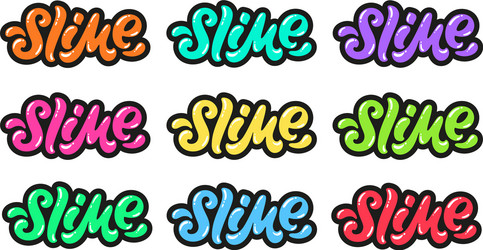 Slime word Royalty Free Vector Image - VectorStock
