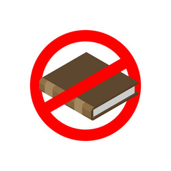 Stop read it is forbidden to education red Vector Image