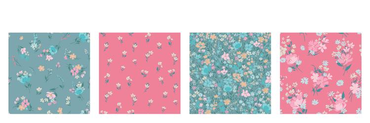 Seamless spring pattern with floral motif Vector Image Seamless spring pattern with floral motif Vector Image
