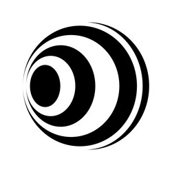 Ball black and white Royalty Free Vector Image