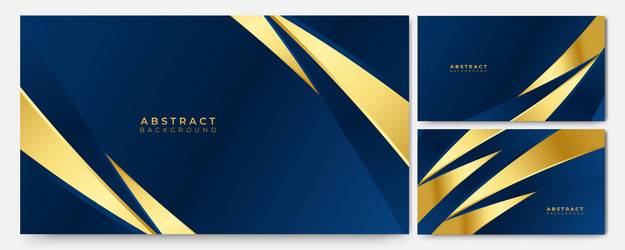 Dark navy blue and gold curve shapes Royalty Free Vector