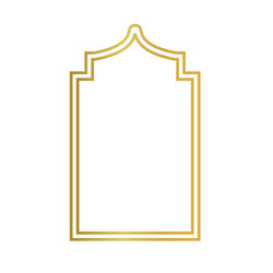 Islamic golden frame design Royalty Free Vector Image