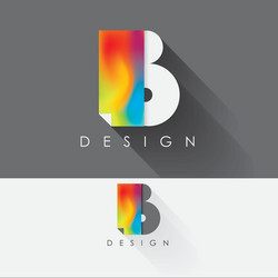 Red white color letter b alphabet for logo icon Vector Image