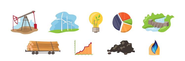 Natural resources industrial extraction item Vector Image
