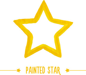 Golden star hand drawing Royalty Free Vector Image