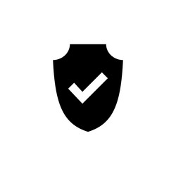Shield check mark icon protection approve sign Vector Image