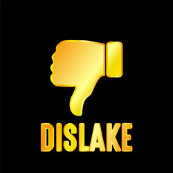 Golden like emblem with black background Vector Image