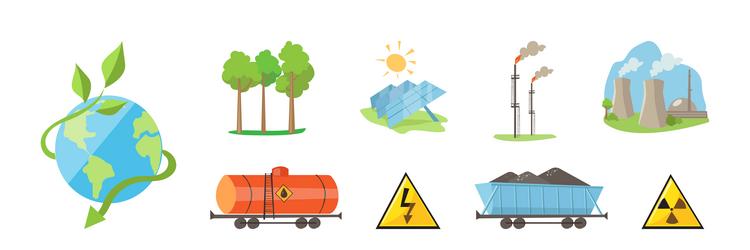 Natural resources industrial extraction item Vector Image