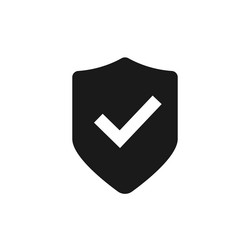 Shield secure safe single and check mark Vector Image