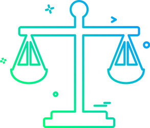 Balance risk analysis evaluation scale icon Vector Image