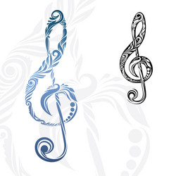 Music notes flowing musical note key composition Vector Image