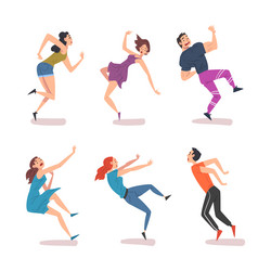 People falling down stumbling and slipping Vector Image