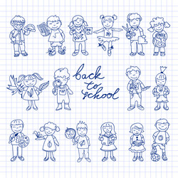 Doodle kids blank frame Royalty Free Vector Image